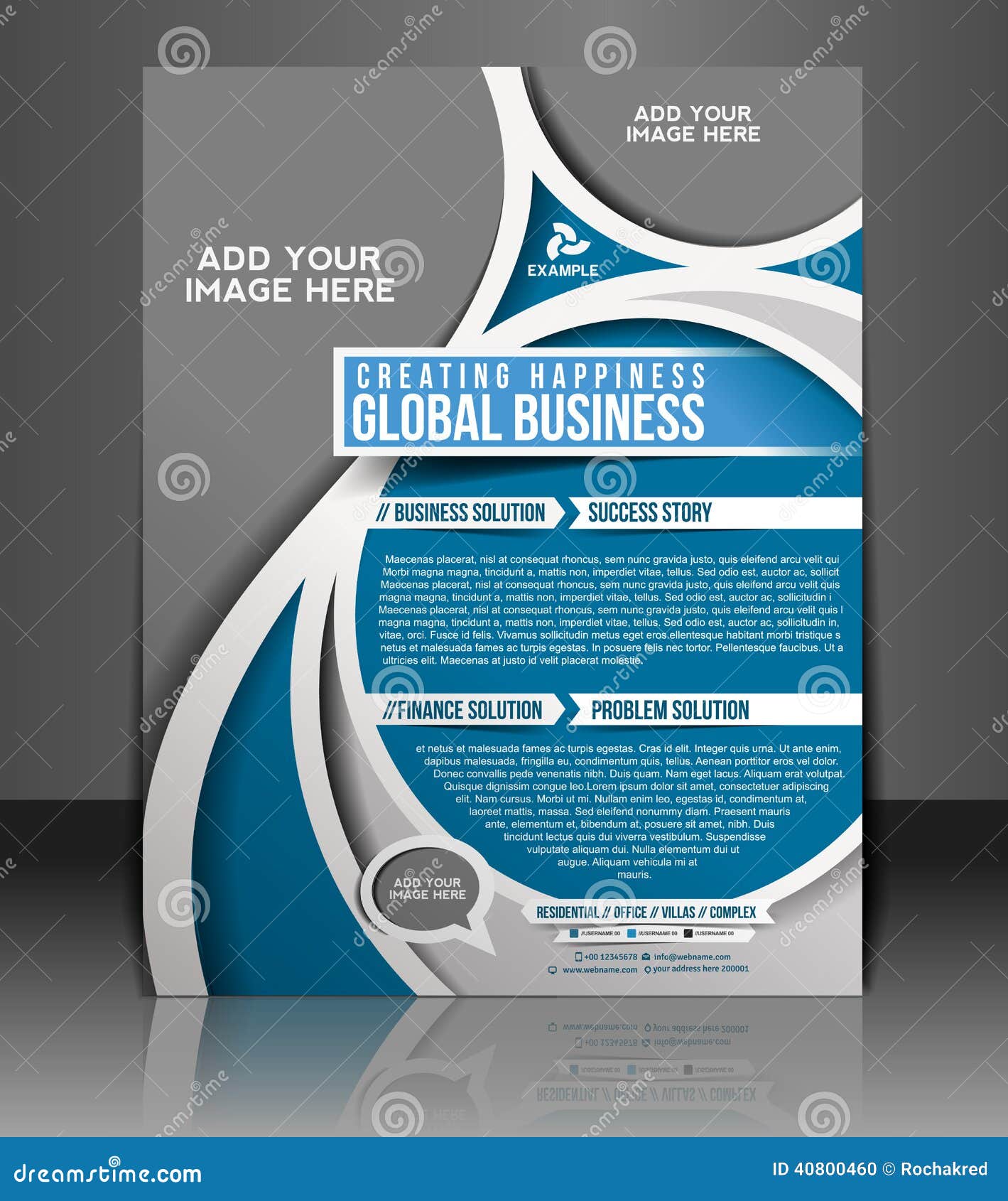Global Business Flyer Design Stock Vector - Illustration of book ...