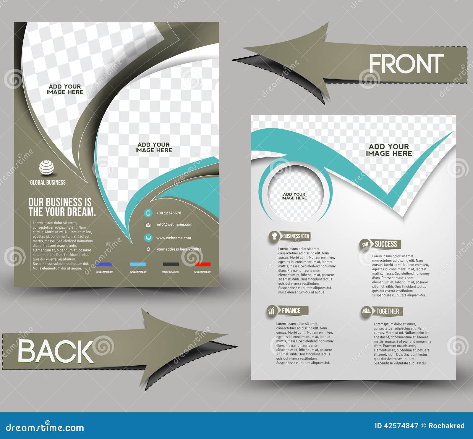 Global Business Flyer stock vector. Illustration of layout - 42574847