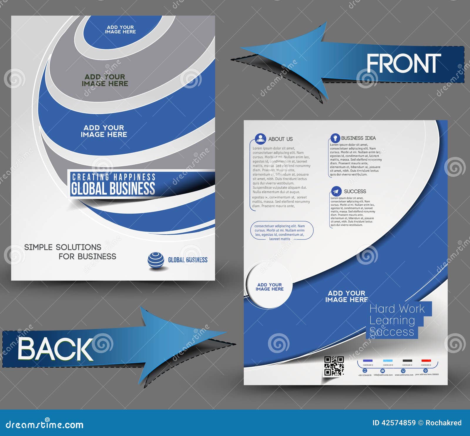 Global Business Flyer stock vector. Illustration of event - 42574859