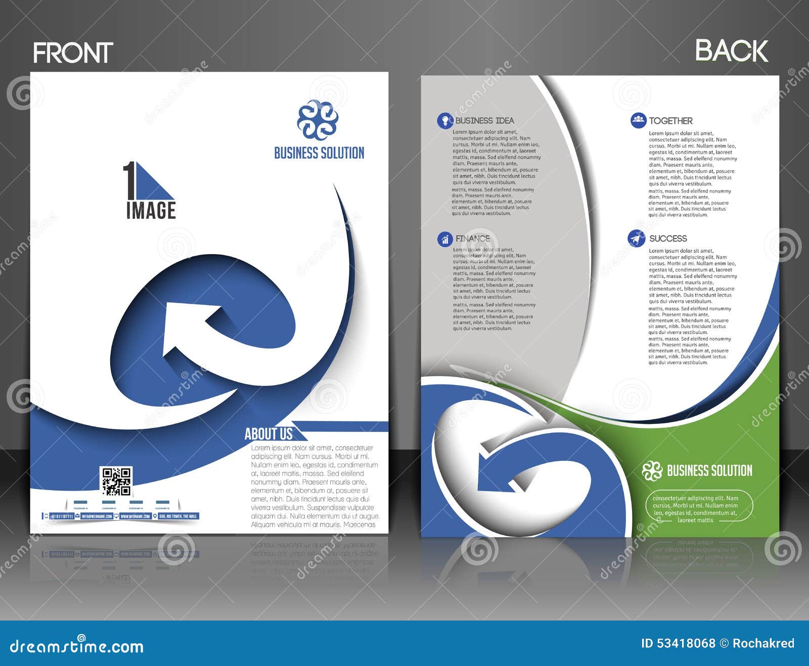 Global Business Flyer stock vector. Illustration of card - 53418068