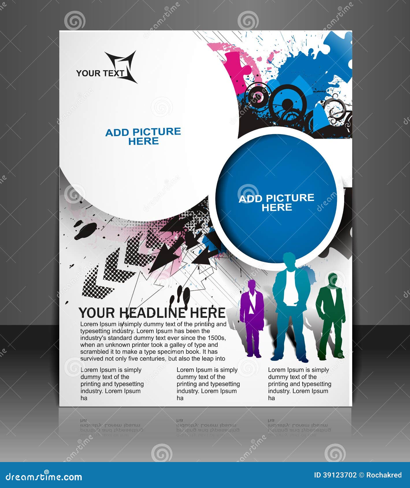 Global Business Flyer stock vector. Illustration of magazine - 39123702