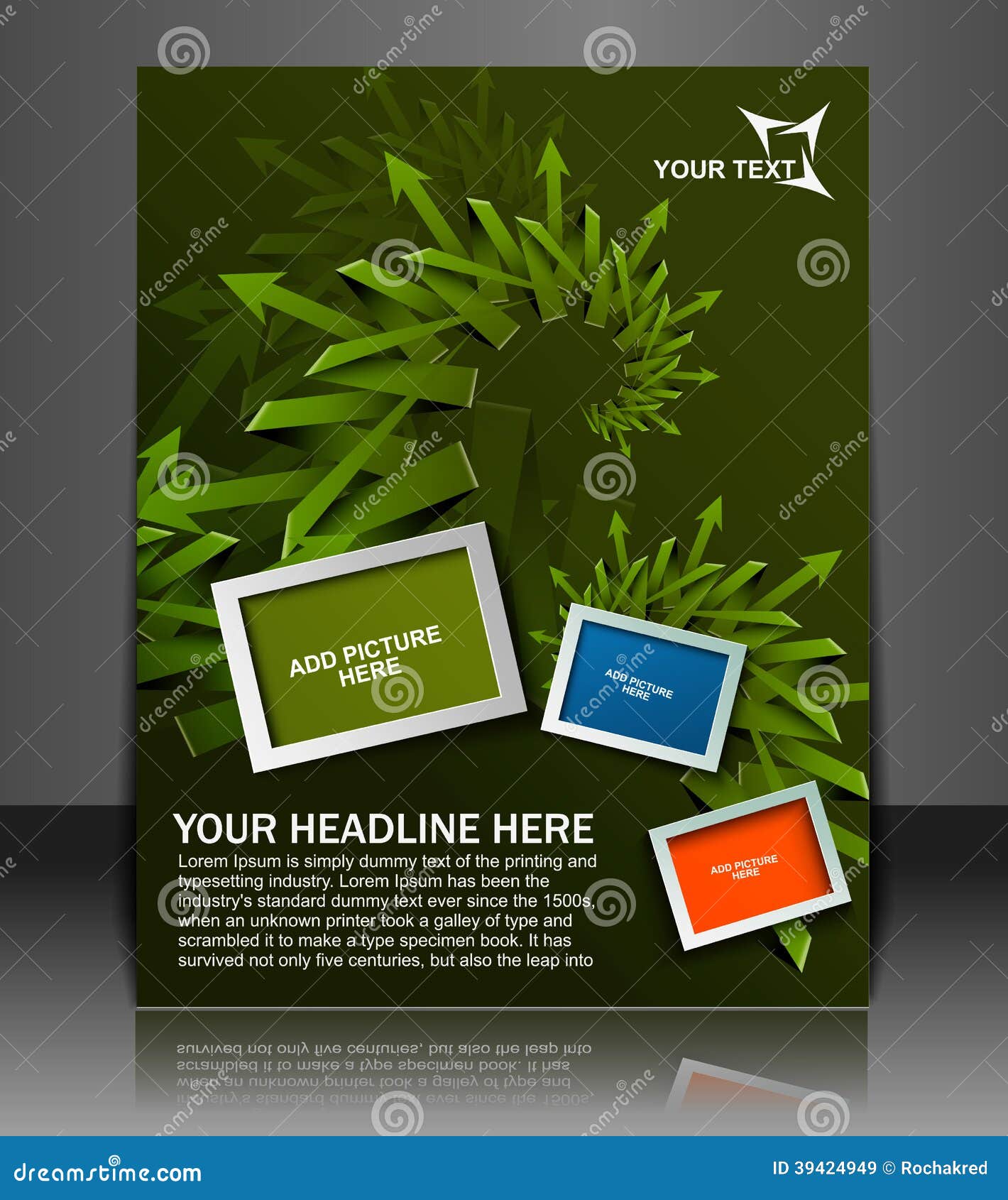 Global Business Flyer stock vector. Illustration of magazine - 39424949