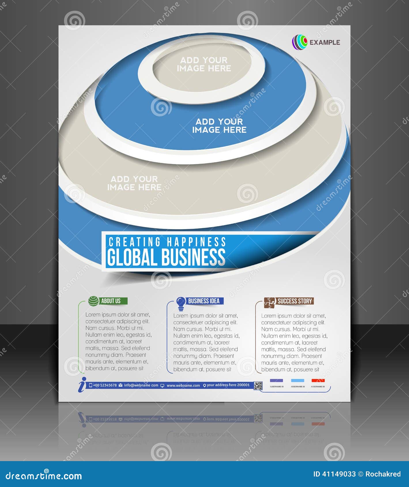 Global Business Flyer stock vector. Illustration of barcode - 41149033