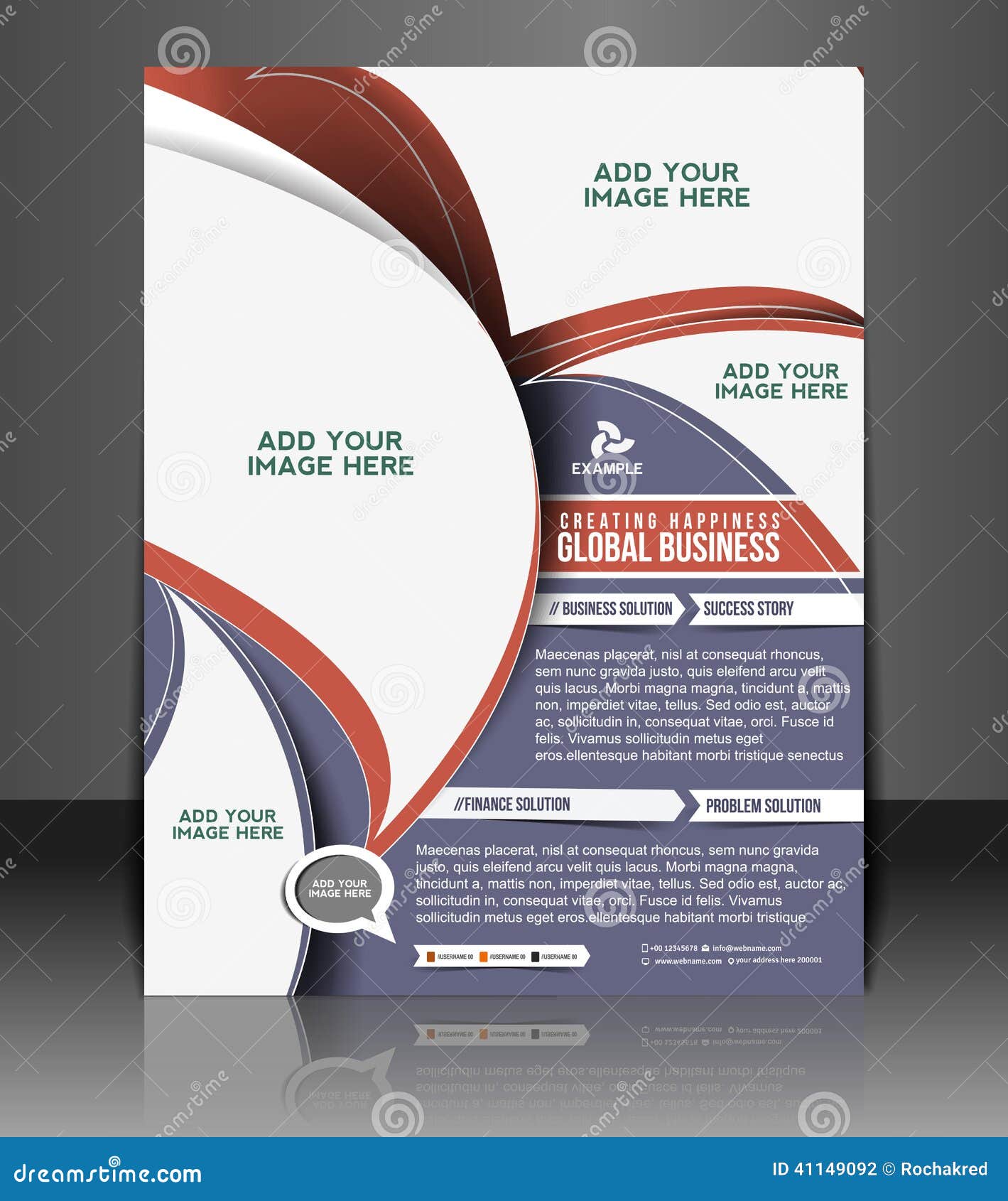 Global Business Flyer stock vector. Illustration of cover - 41149092