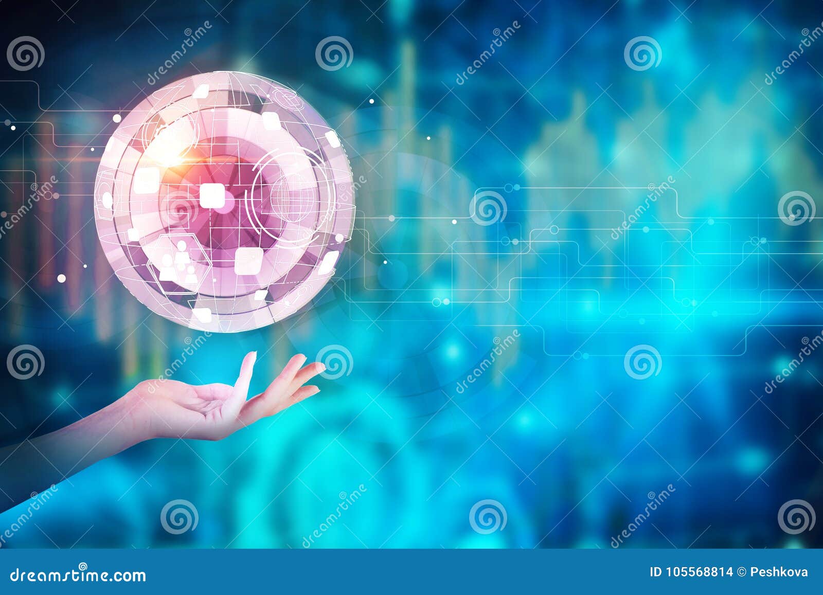 Global Business and Future Concept Stock Illustration - Illustration of ...