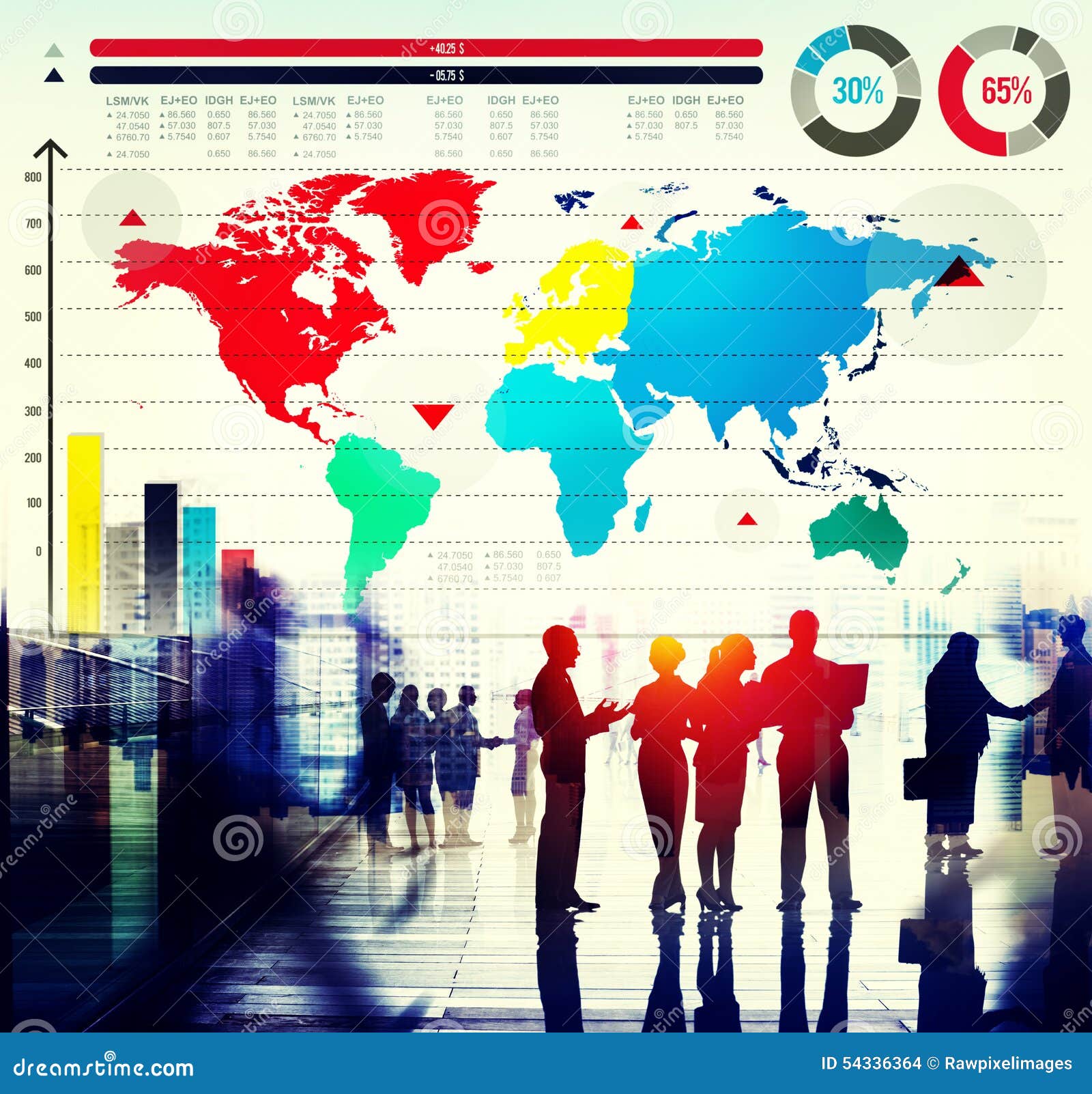Global Business Graph Growth World Map Concept Stock Photo - Image of ...