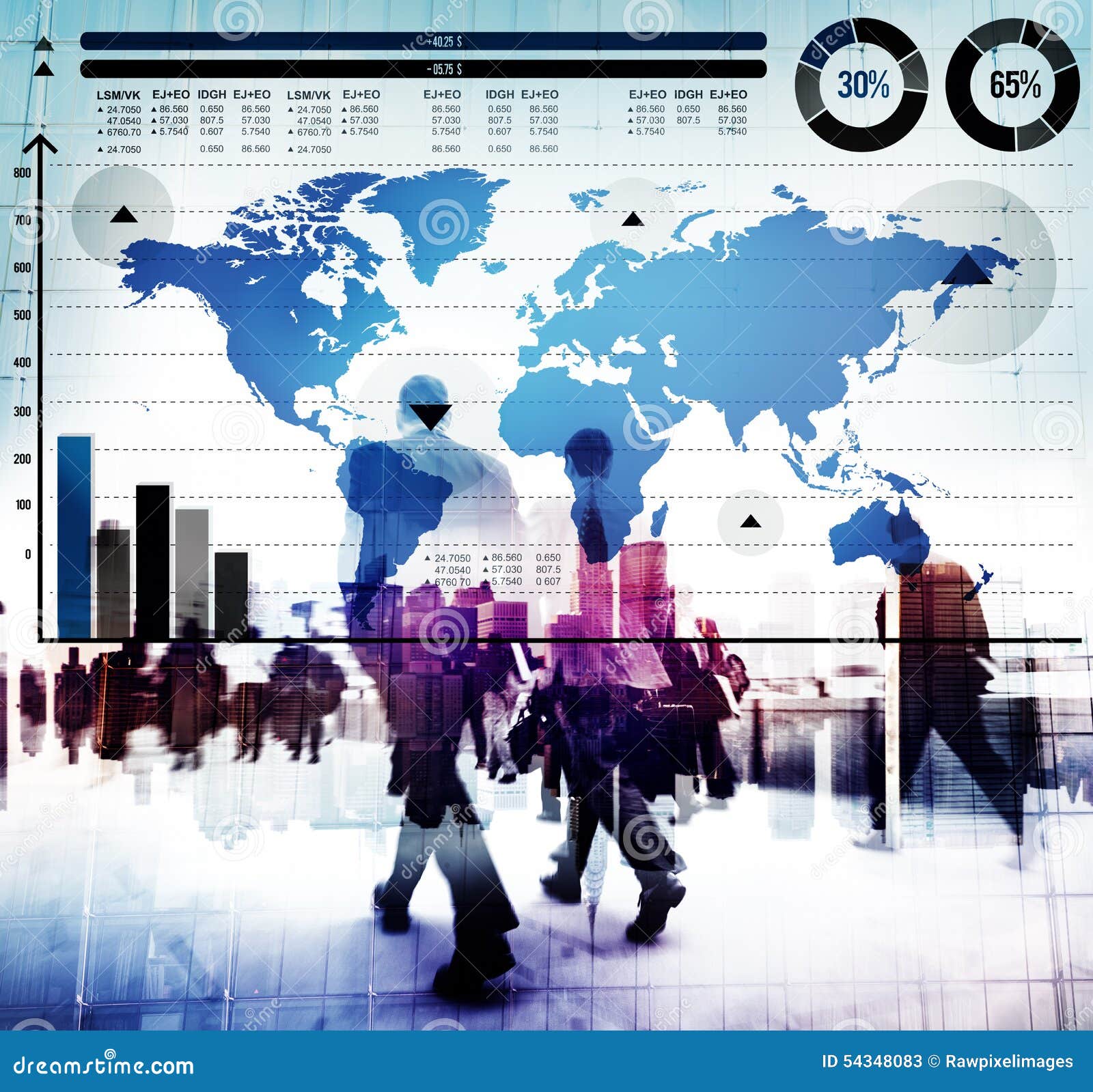 Global Business Graph Growth World Map Concept Stock Image - Image of ...