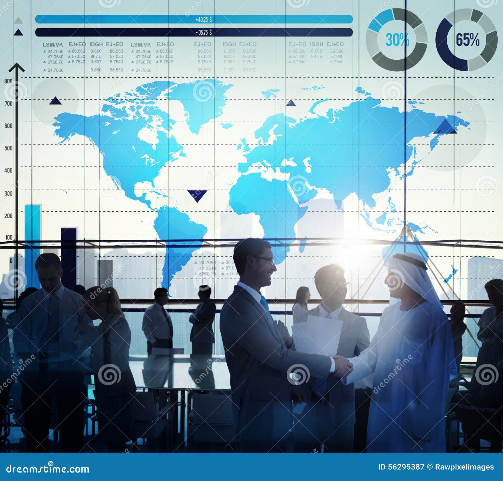 Global Business Graph Growth World Map Concept Stock Image - Image of ...