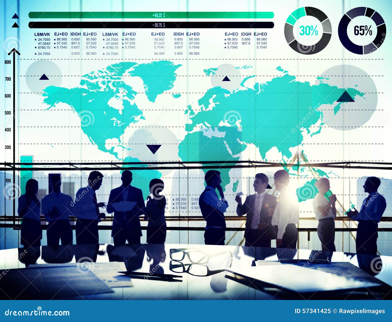 Global Business Graph Growth World Map Concept Stock Illustration ...