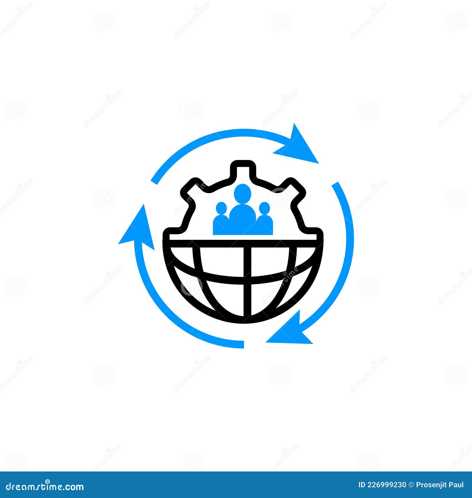 Global Business Growth Icon Vector Stock Vector - Illustration of ...
