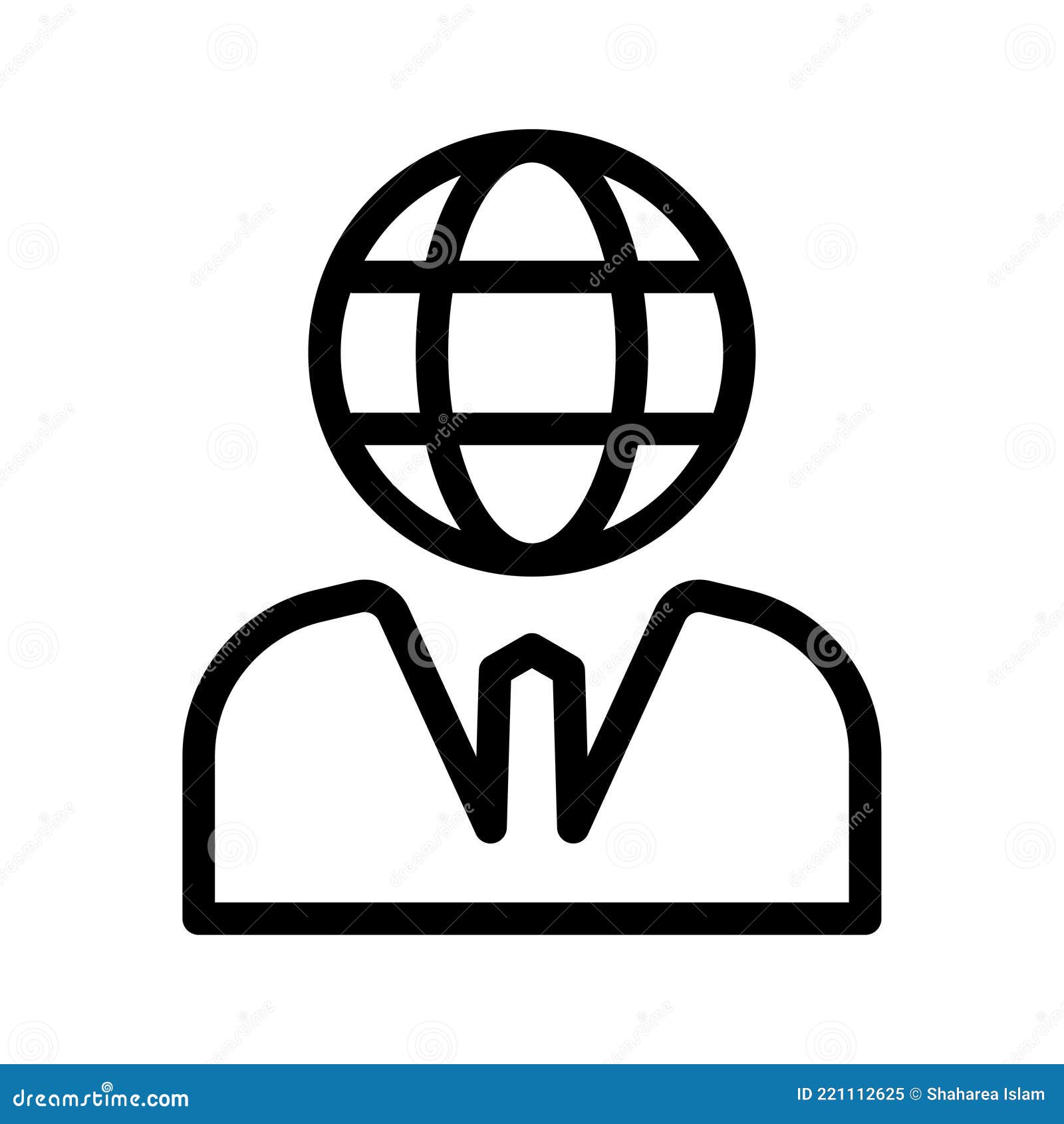 Global business icon stock vector. Illustration of designed - 221112625