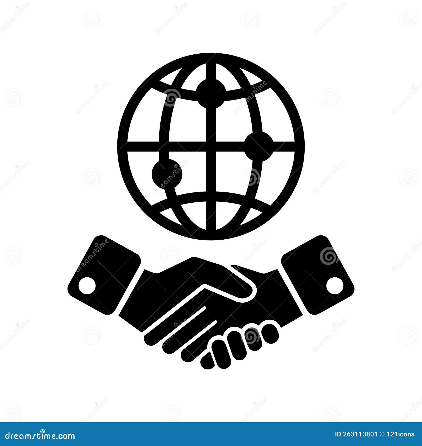 Global Business Icon. Black Vector Design Stock Illustration ...