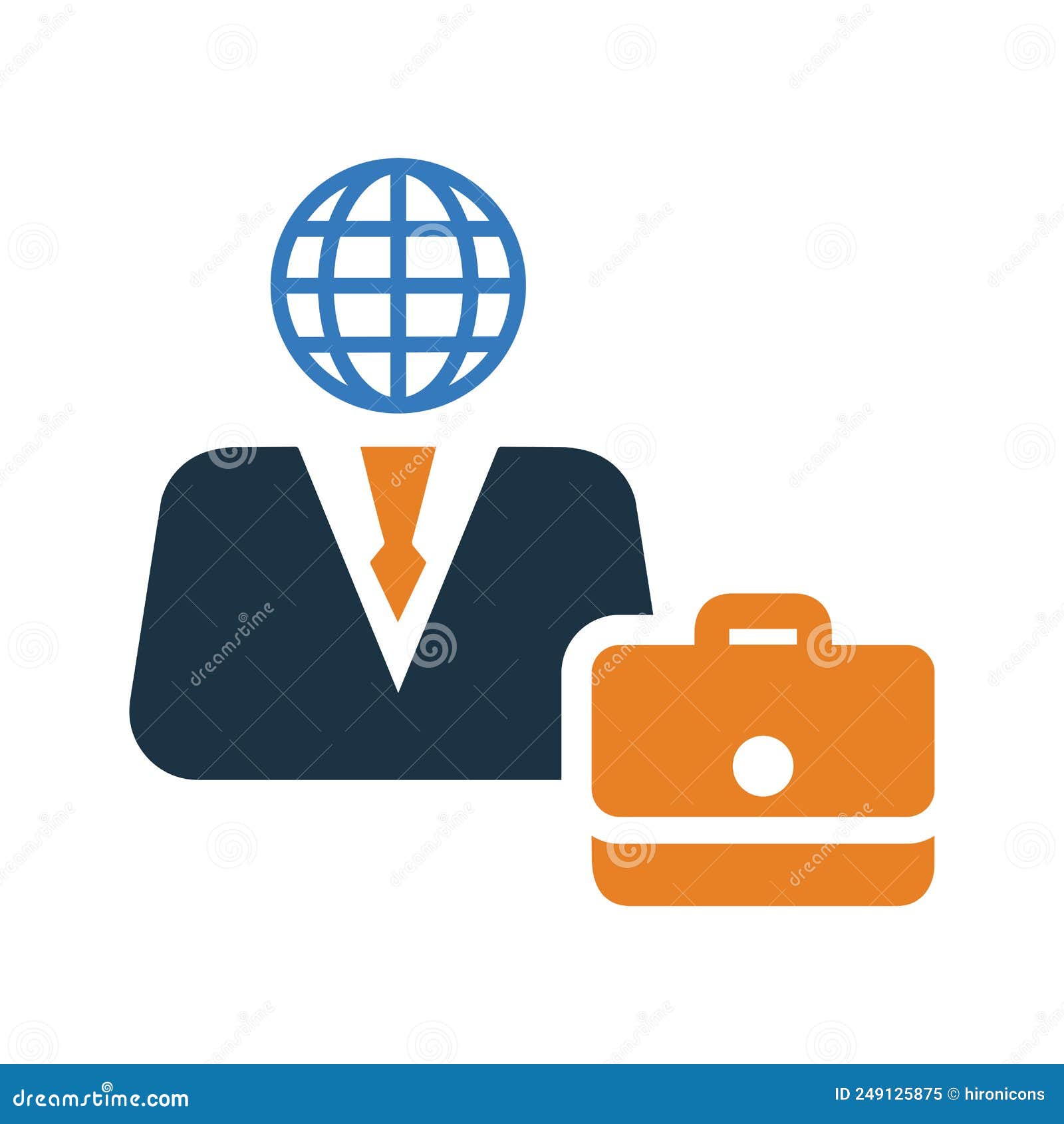 Global Business Icon. Simple Editable Vector Design Isolated on a White ...