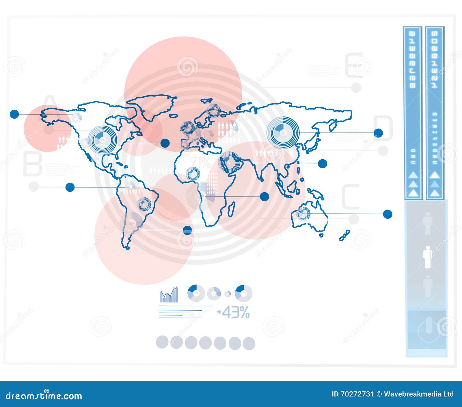 Global business interface stock illustration. Illustration of data ...