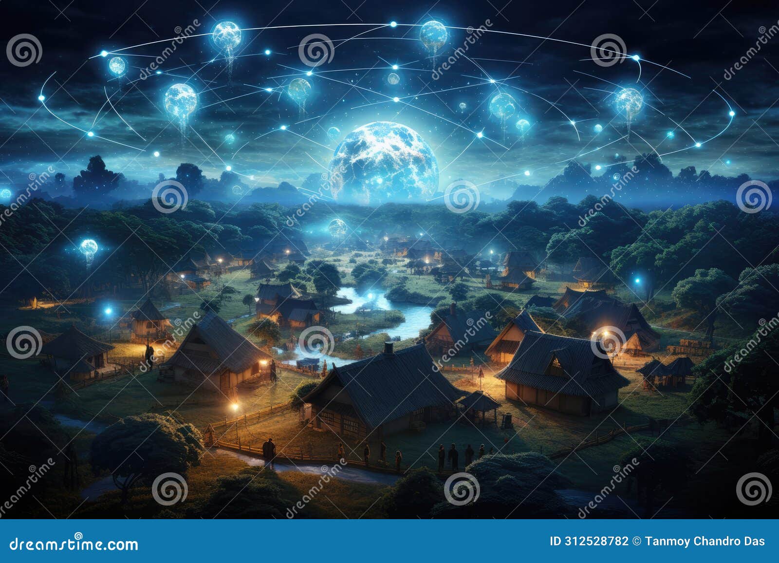 Global Business Internet Network Connection Interior. AI Generated ...