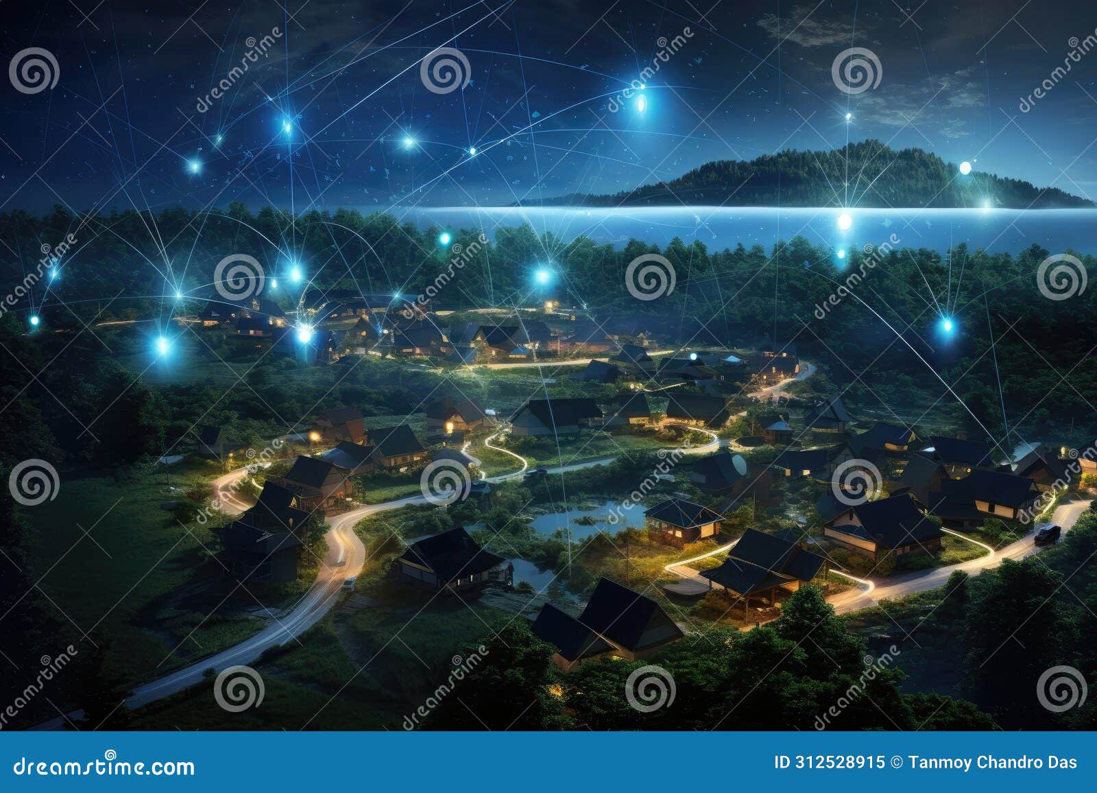 Global Business Internet Network Connection Interior. AI Generated ...