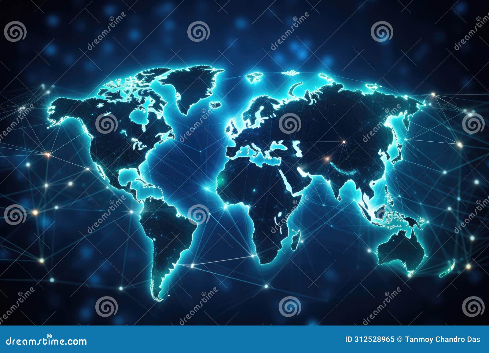 Global Business Internet Network Connection Interior. AI Generated ...