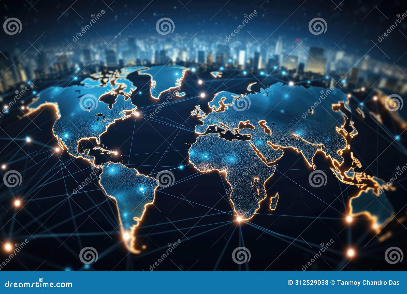 Global Business Internet Network Connection Interior. AI Generated ...