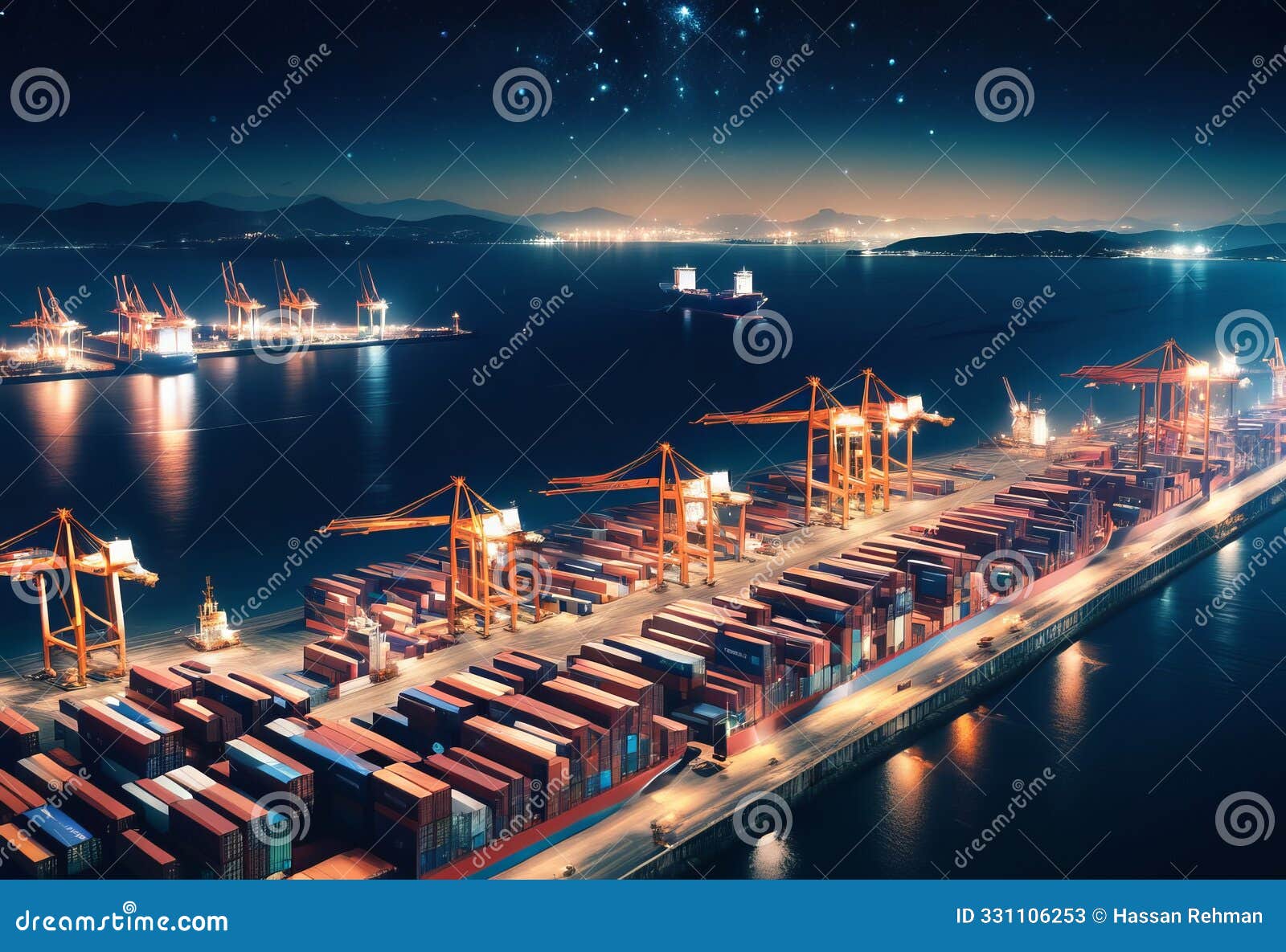Global Business Logistics Import Export Background Stock Illustration ...