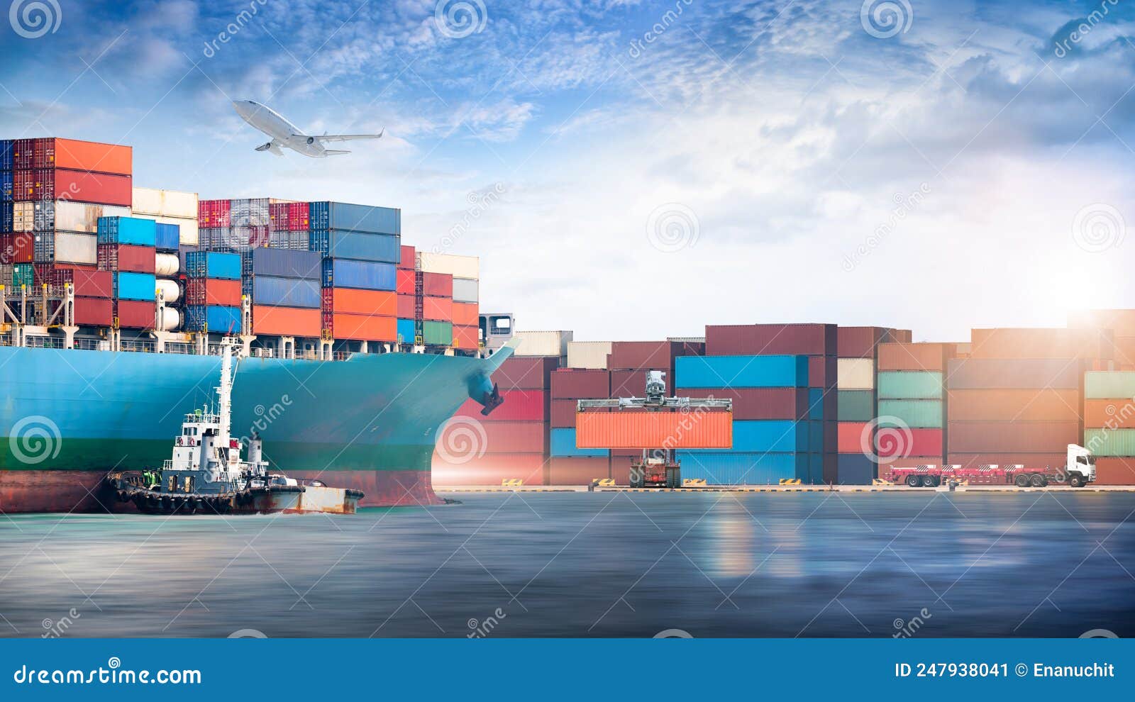 Global Business Logistics Import Export of Container Cargo Freight Ship ...
