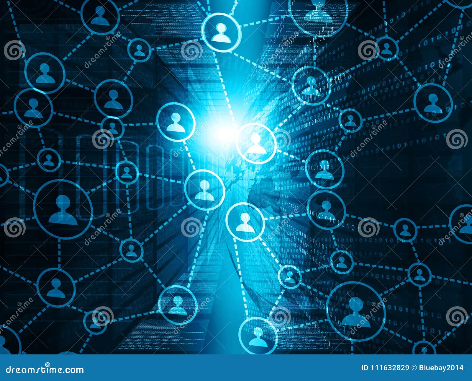 Global business network stock illustration. Illustration of person ...