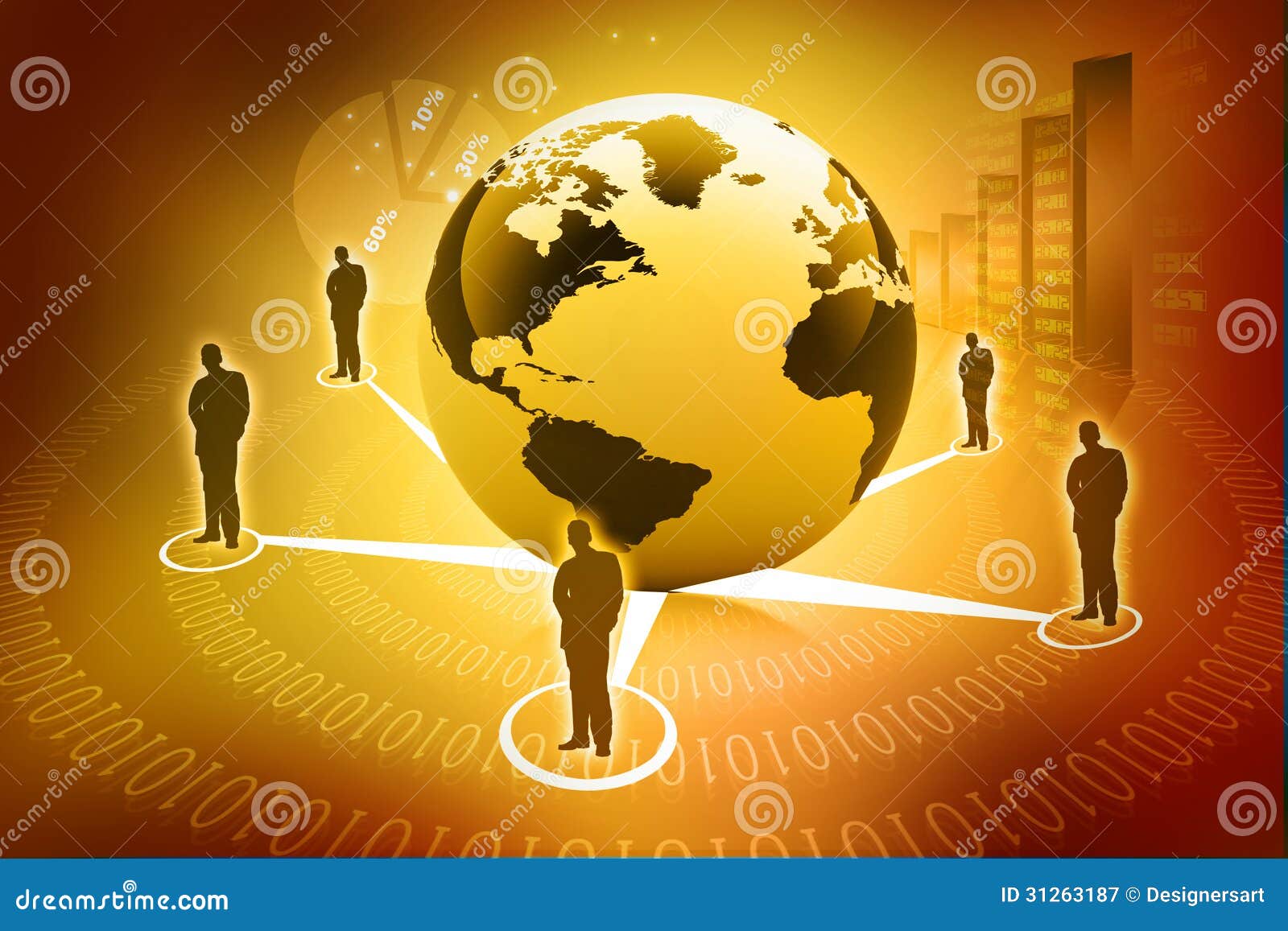 Global business network stock illustration. Illustration of growth ...
