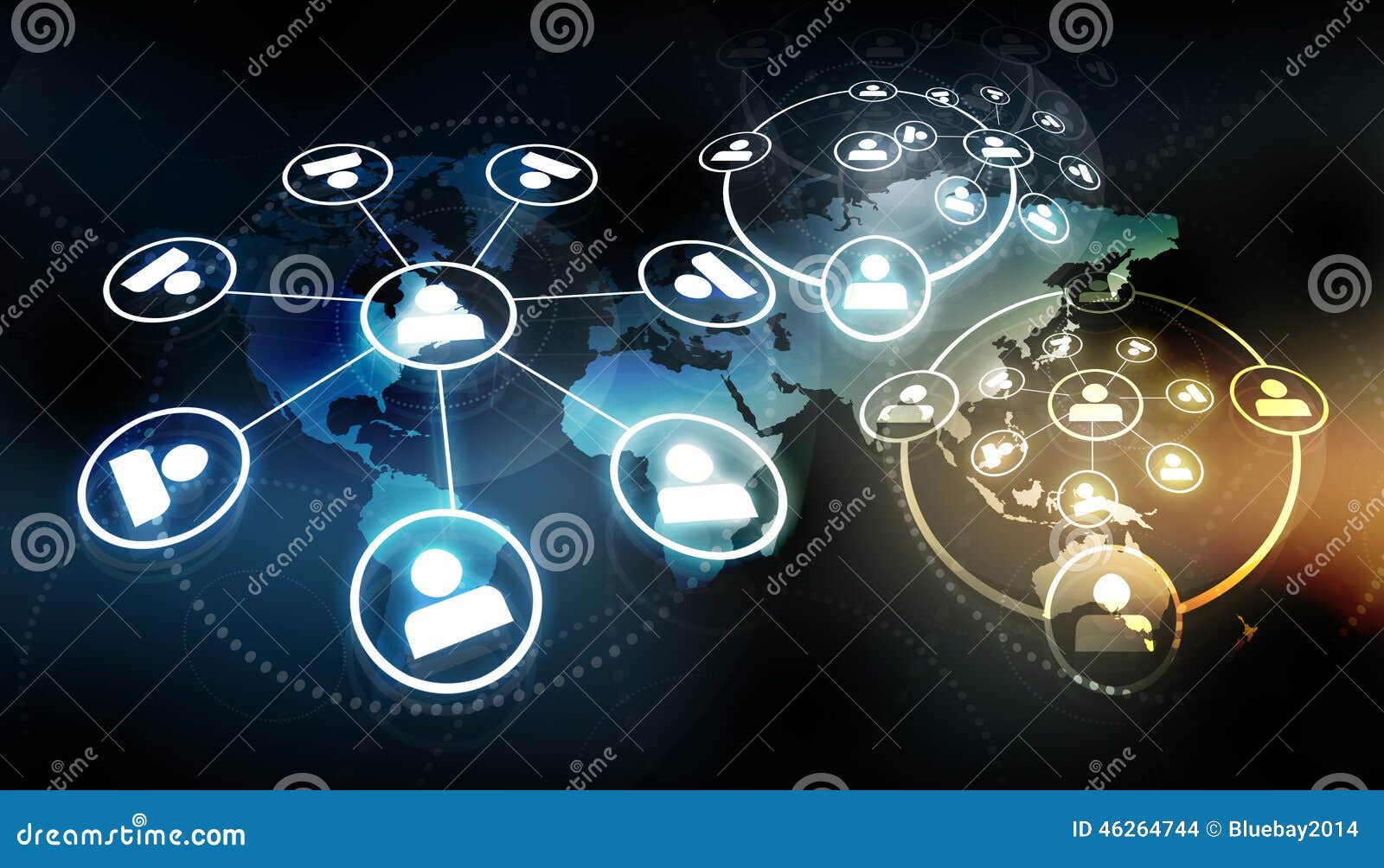 Global business network stock illustration. Illustration of connected ...