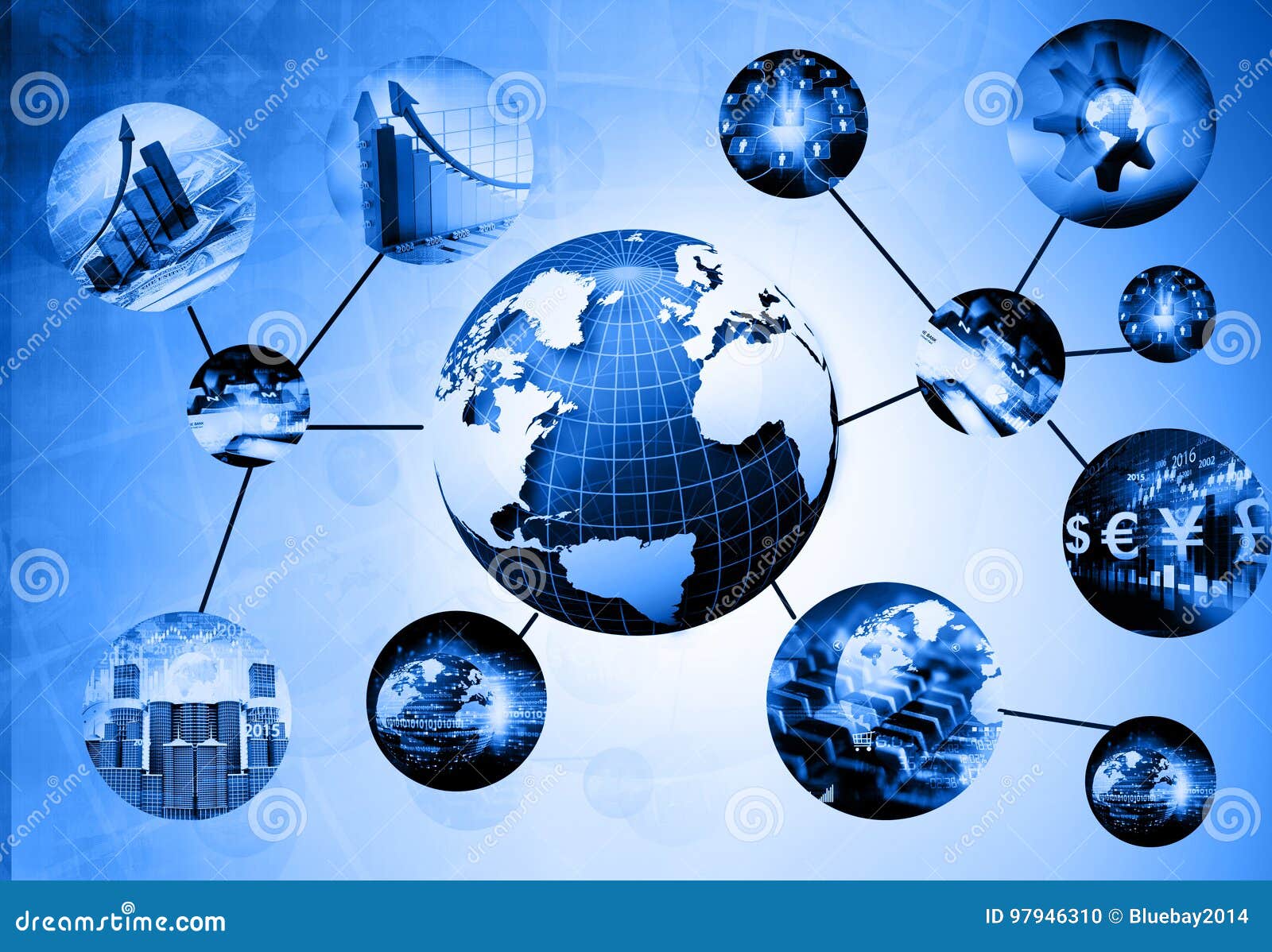 Global business network stock illustration. Illustration of earth ...
