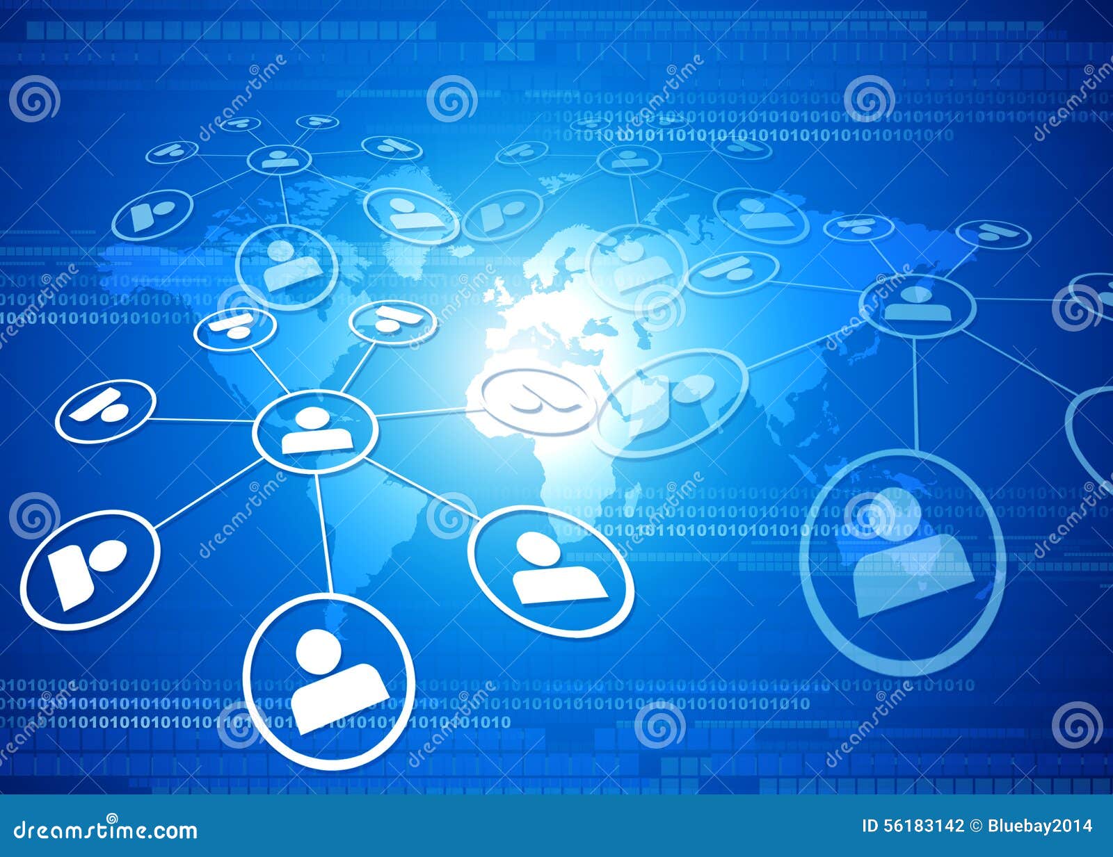 Global business network stock illustration. Illustration of connected ...