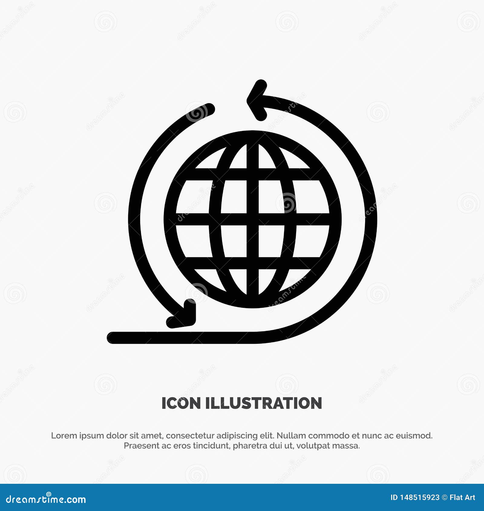 Global Business, Business Network, Global Line Icon Vector Stock Vector ...