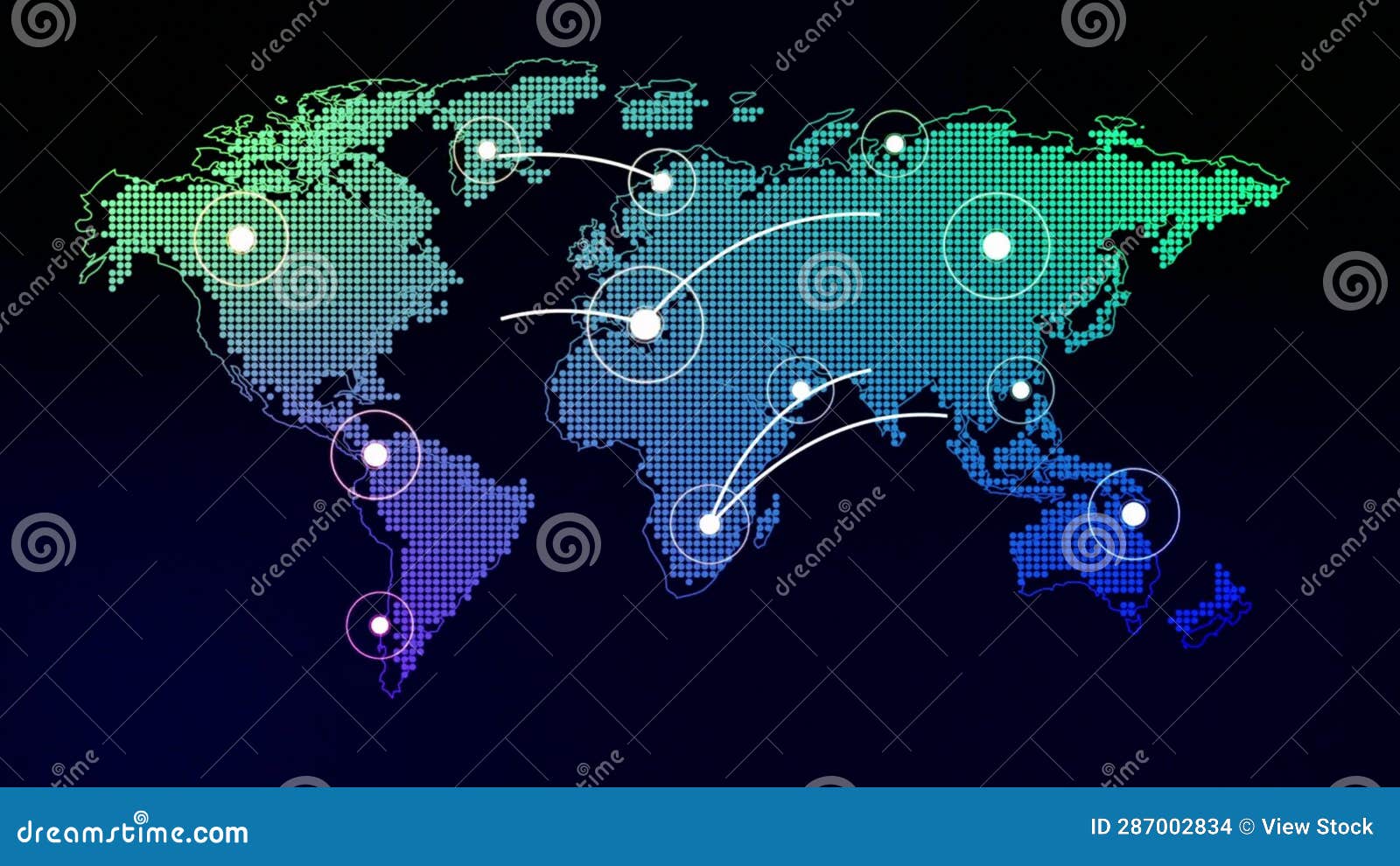 Global Business Network ,world Map,global Connection,technological ...