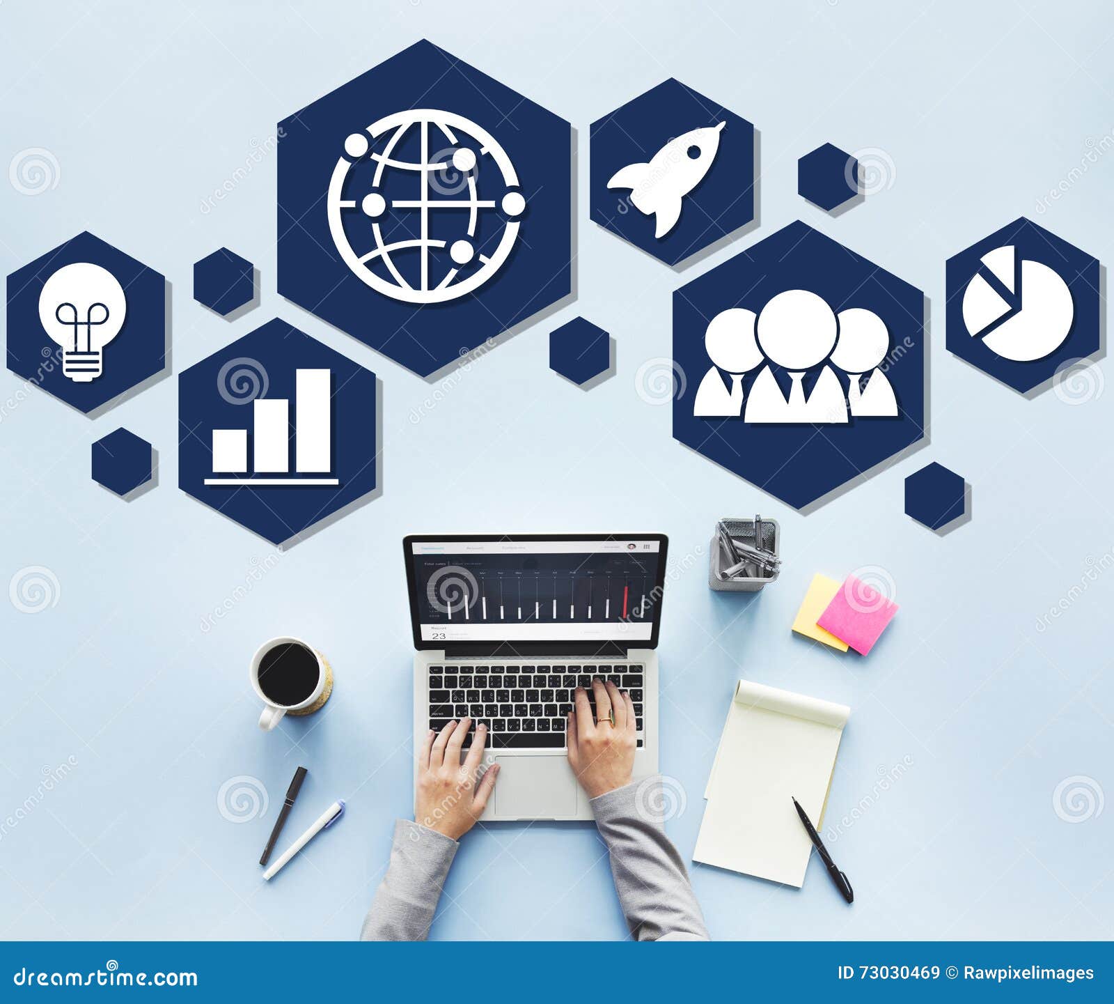Global Business Strategy Planning Icon Concept Stock Image - Image of ...