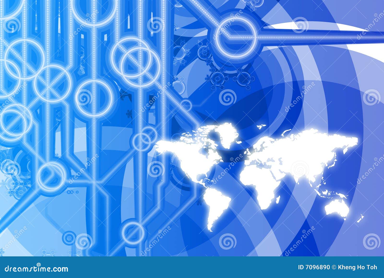 Global Business Technology Abstract Stock Illustration - Illustration ...