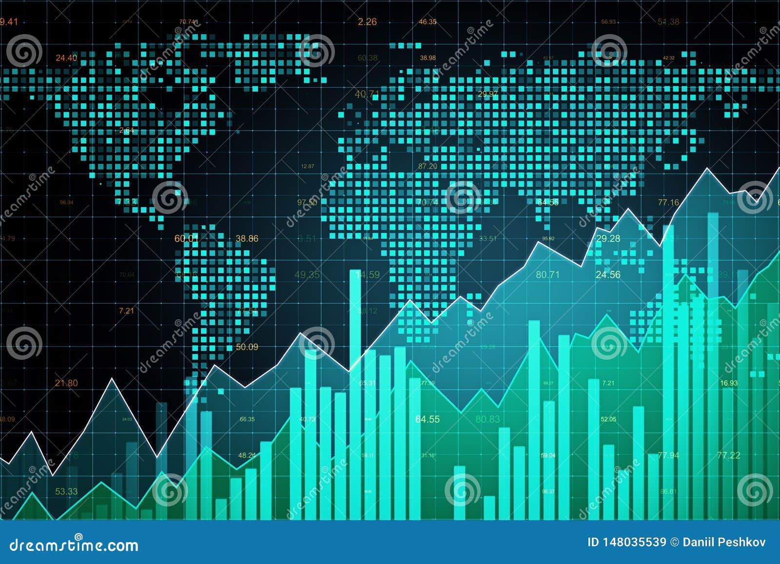 Global Business and Trade Concept Stock Illustration - Illustration of ...