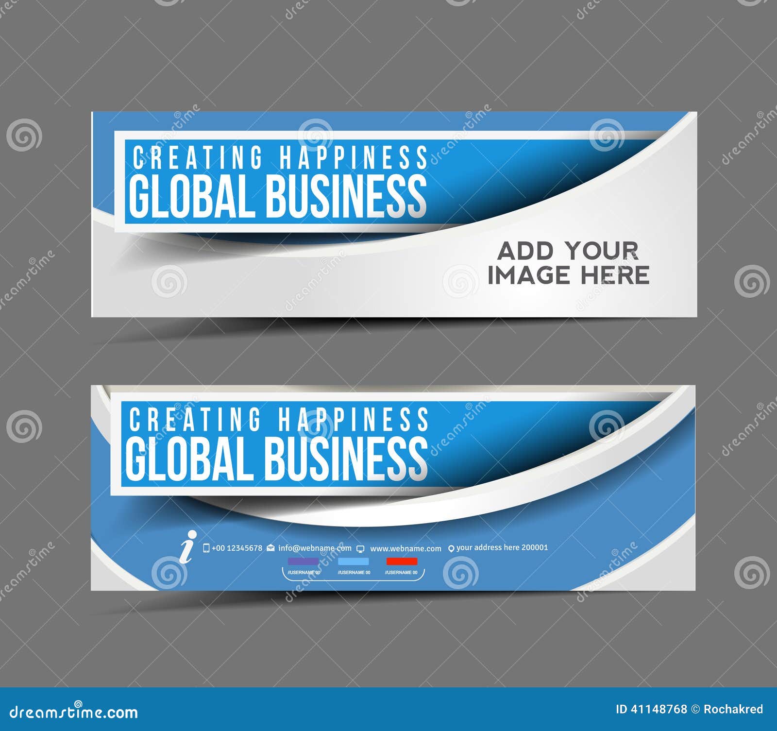 Global Business Web Banner stock vector. Illustration of color - 41148768