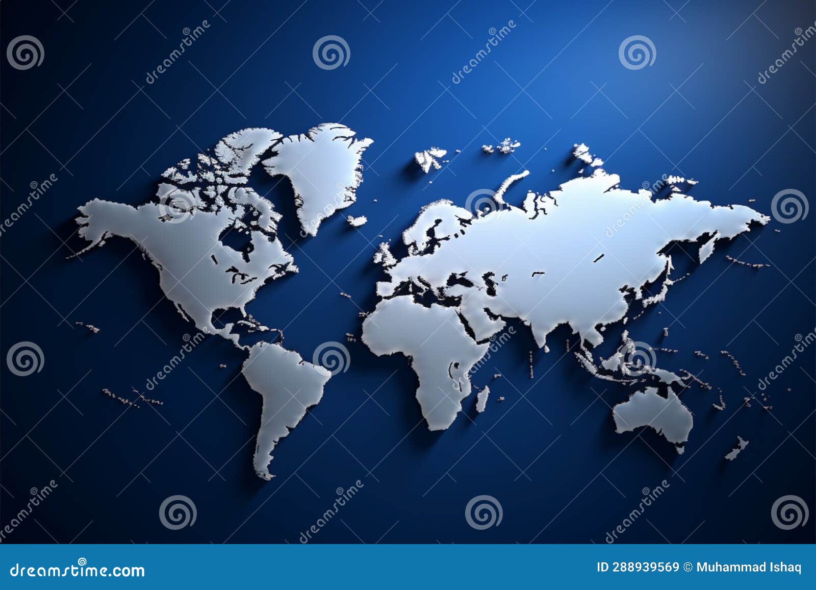Global Canvas. Blue World Map Perfect for Banners, Dynamic ...