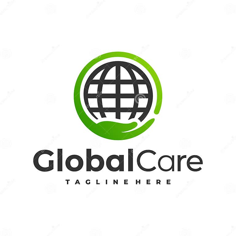 Global Care Logo with Hand Care Symbol Stock Vector - Illustration of ...