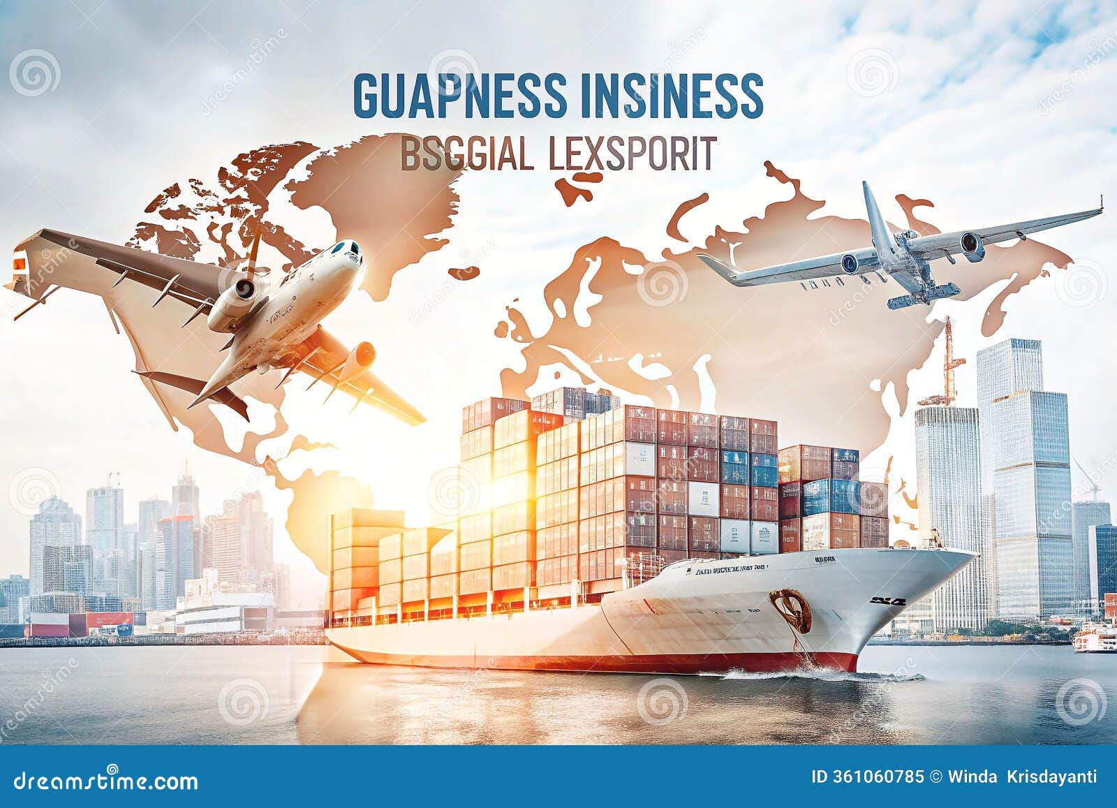 Global Cargo Shipping Network Visualized On World Map Royalty-Free ...