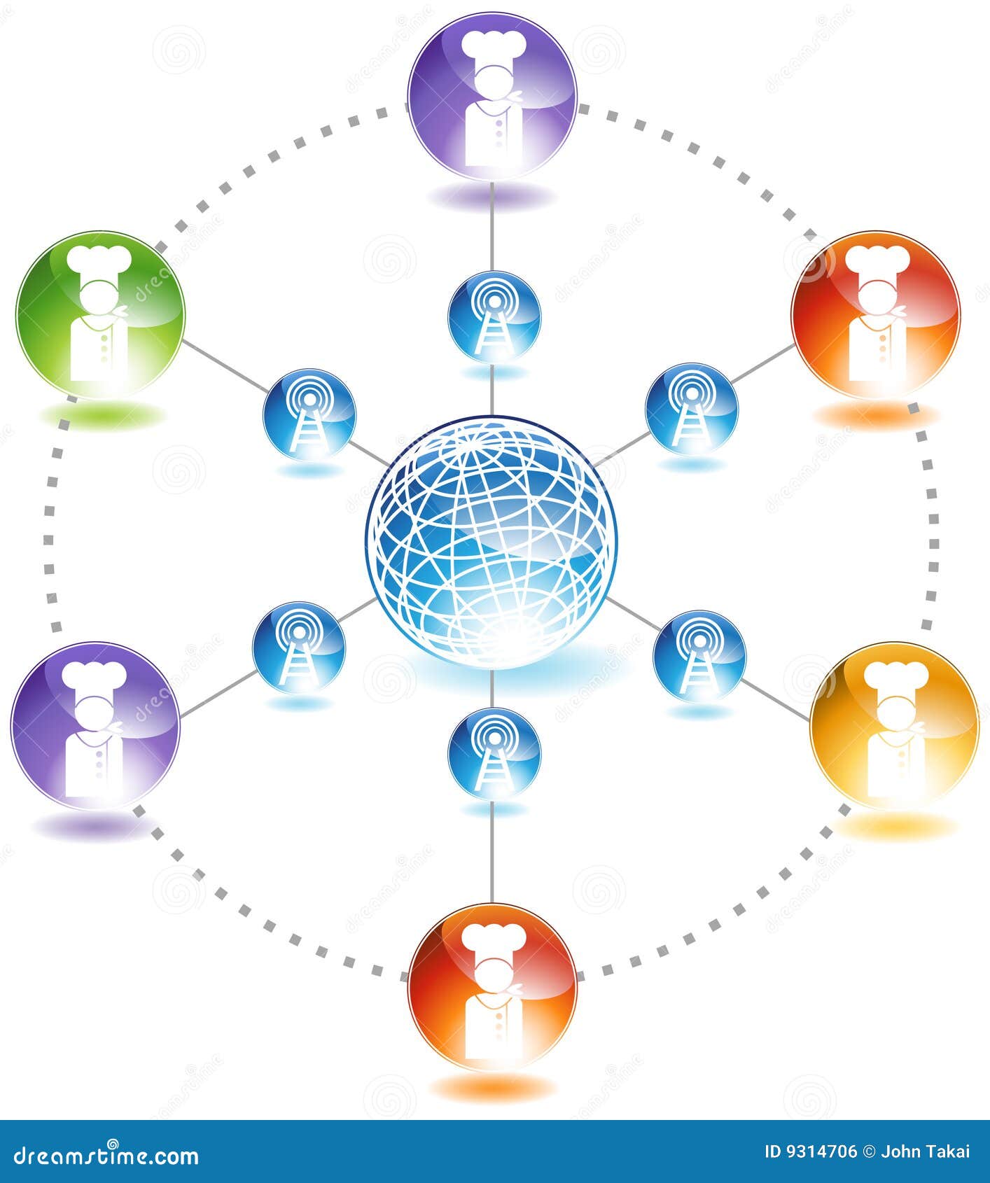 Global Chef Icon stock vector. Illustration of communicate - 9314706
