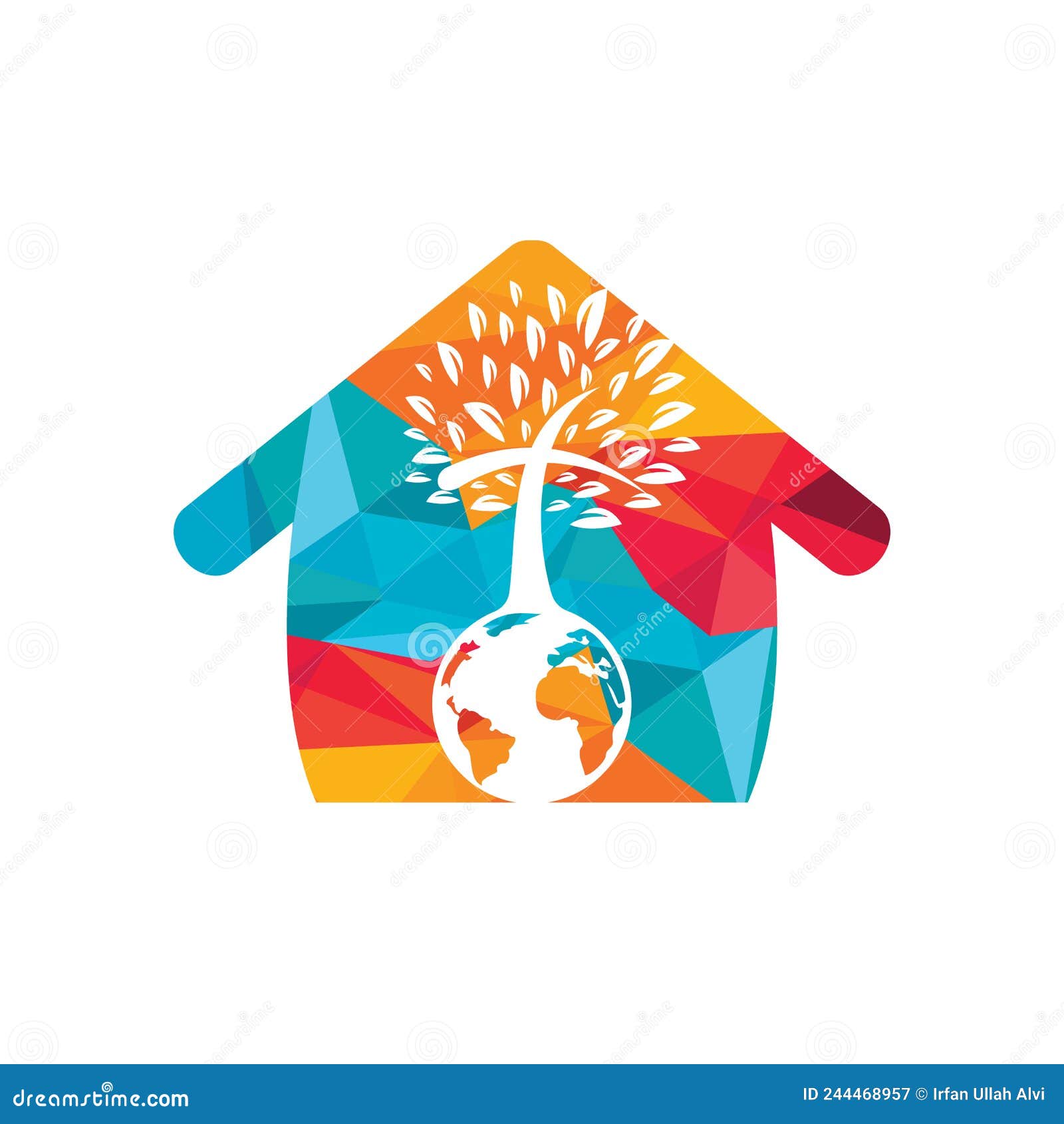Global Church Vector Logo Design Template. Stock Vector - Illustration ...