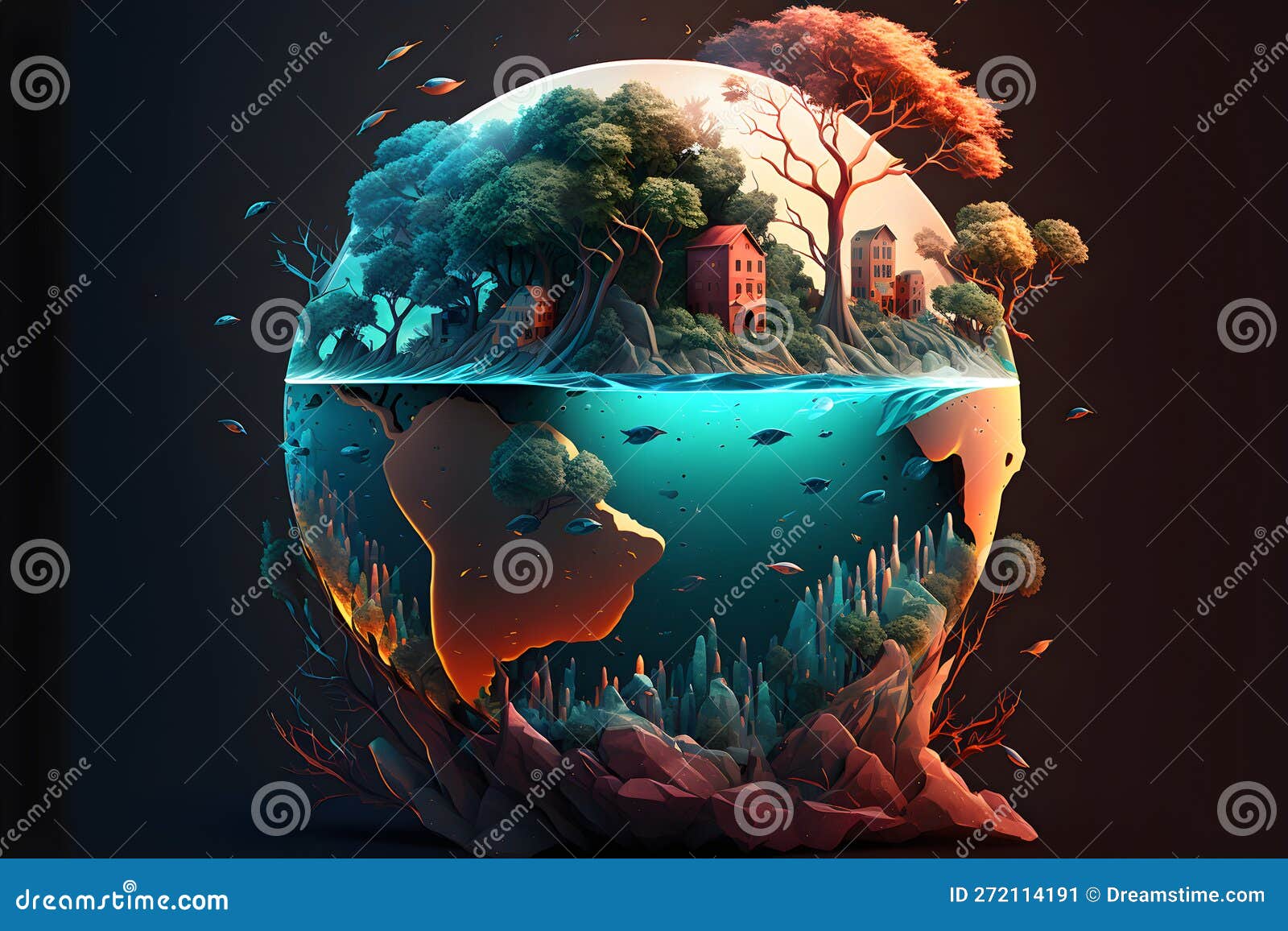Suffering Planet Earth Cartoon Vector Ecology Concept Illustration ...