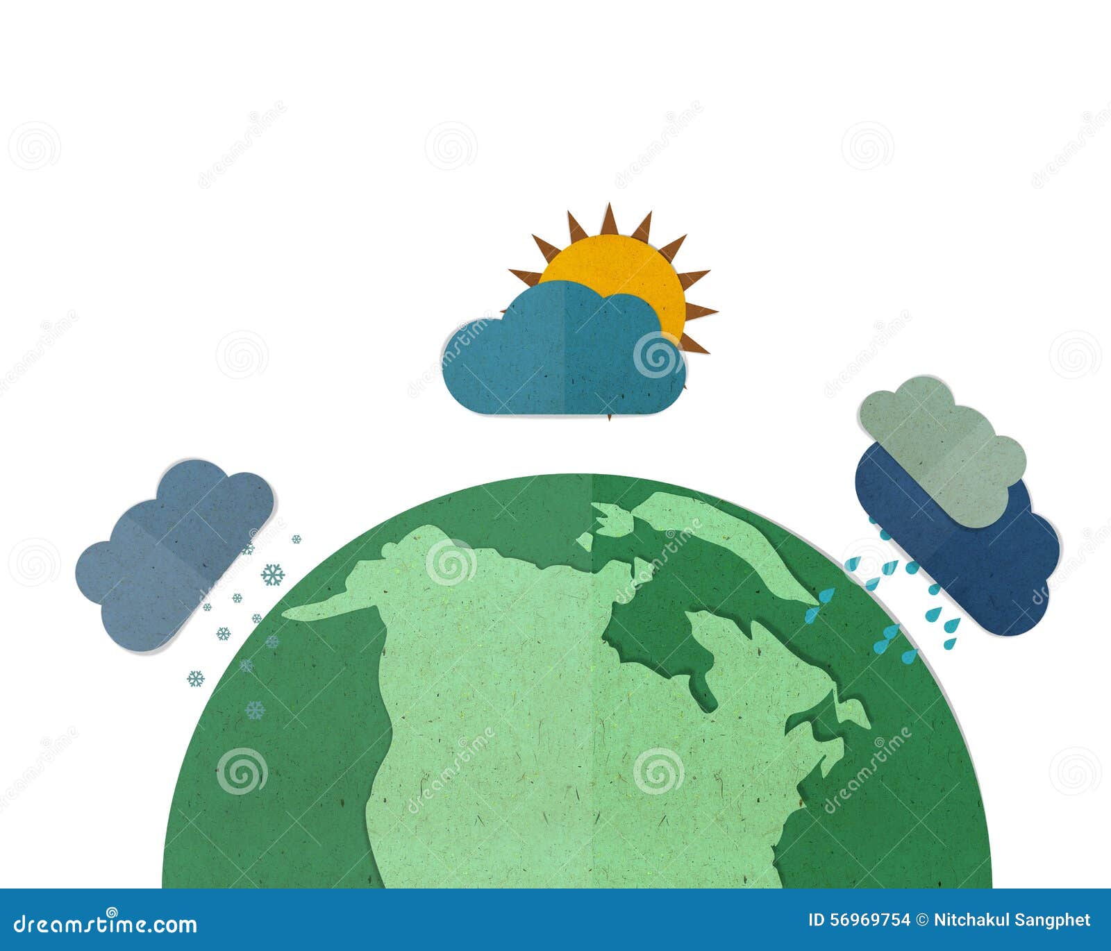 Global Climate Change. Earth And Thermometer Line And Silhouette Icon ...