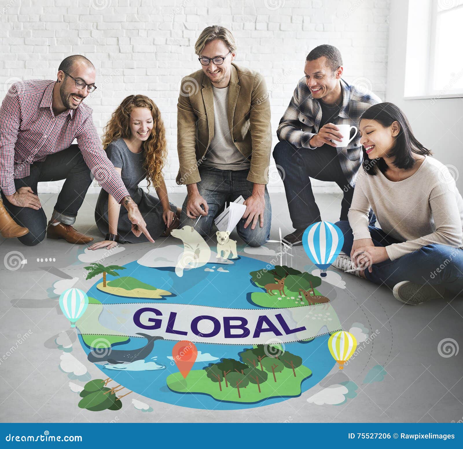 Global Climate Temperature Community Worldwide Concept Stock Photo ...