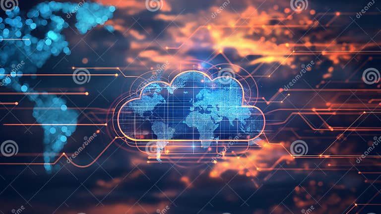 Global Cloud Computing Concept Stock Image - Image of tech ...