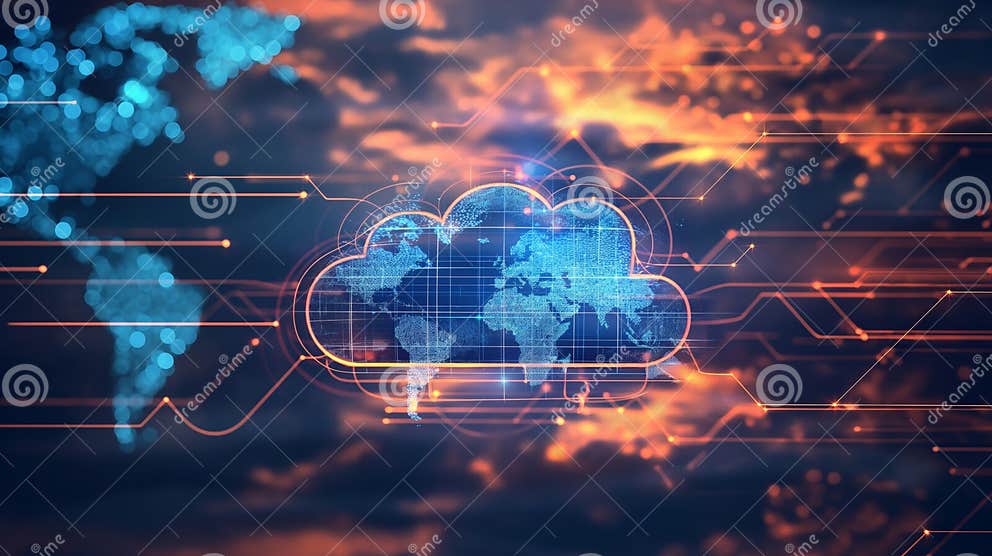 Global Cloud Computing Concept Stock Image - Image of tech ...