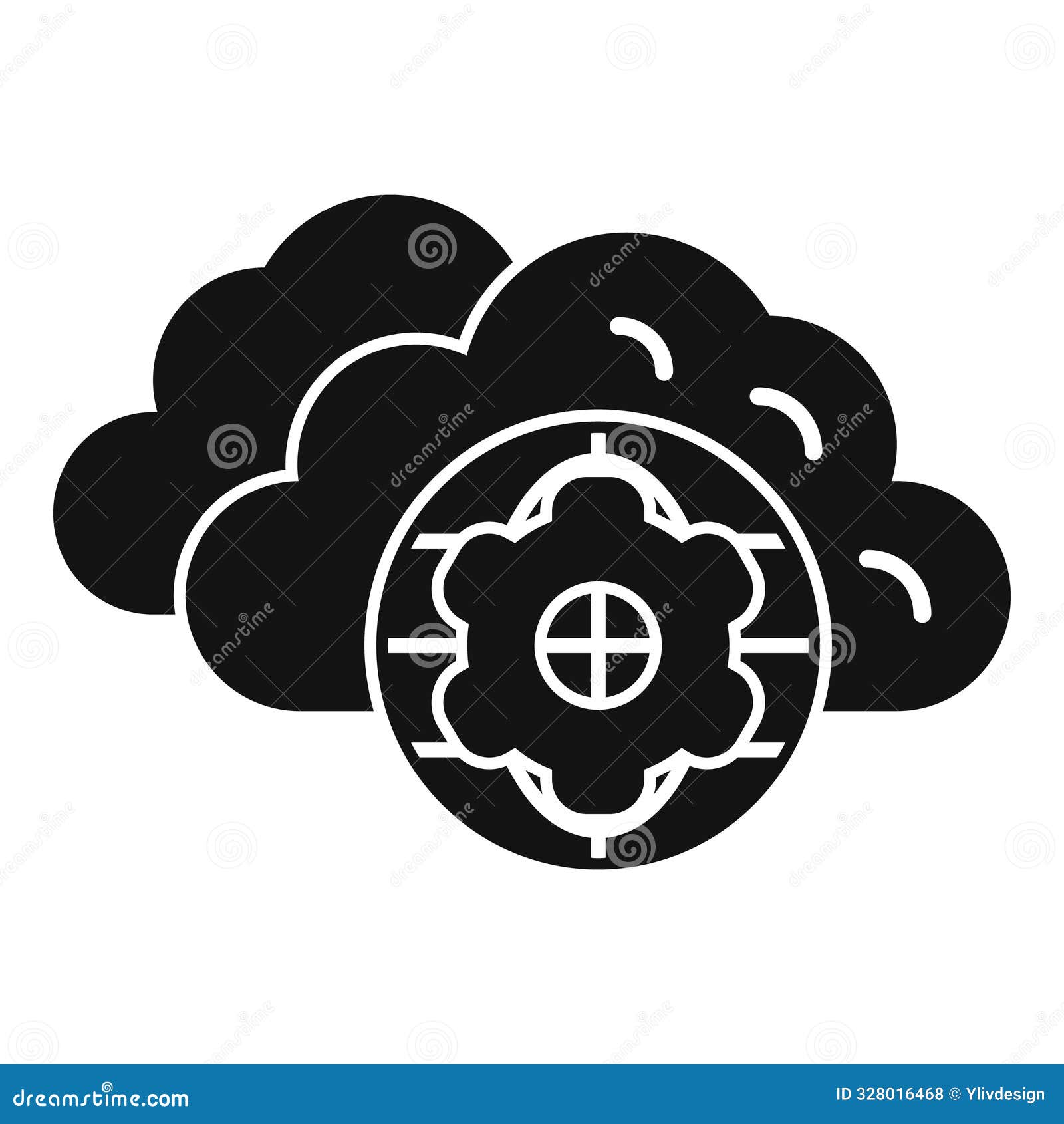 Global Cloud Computing Configuration Gear Symbol Icon Stock ...