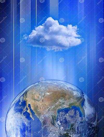 Global Cloud Computing Network Stock Illustration - Illustration of ...