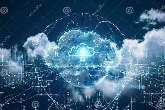 Global Cloud Computing Network Stock Illustration - Illustration of ...