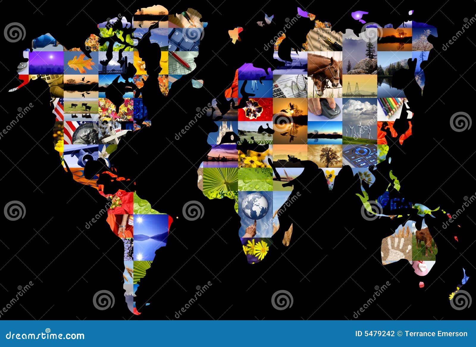 Global Collage stock illustration. Illustration of earth - 5479242