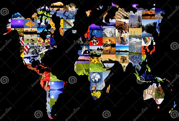 Global Collage stock illustration. Illustration of earth - 5479242